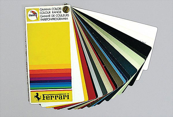 Description English: Ferrari, Color Chart From