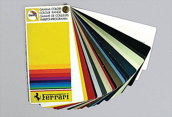 Description English: Ferrari, Color Chart From