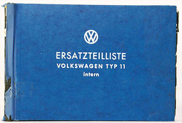 Vw List Of Replacement Parts, Volkswagen Type 11,