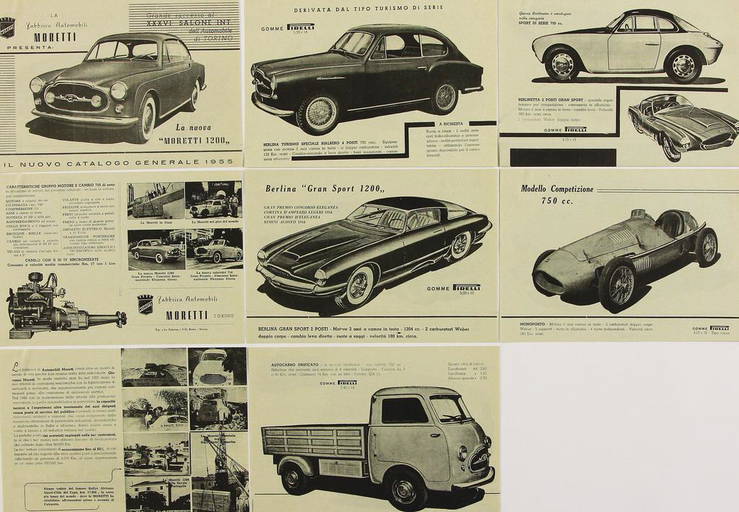 Moretti 1955, "il Nuovo Catalogo Generale", 8 Flyers