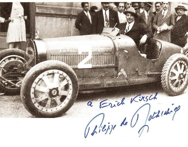 Philipp De Rothschild Autographed B/w Photo (more Recent Photo Print ...