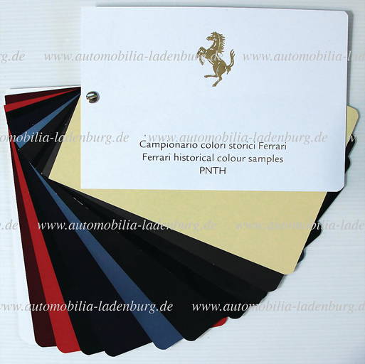 Ferrrari 2012, Color Chart Pattern Of Paint "campionario Colori Storici ...