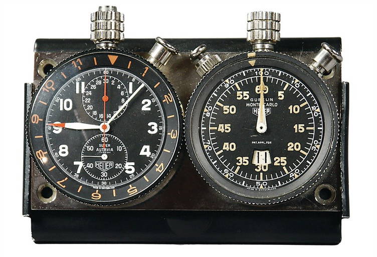Heuer Rally Timer Set, 1x Stopwatch Super Autavia