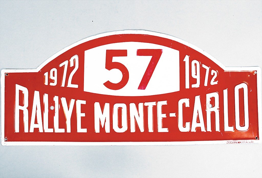 Rally Sign, Rally Monte Carlo 1972, Start Number