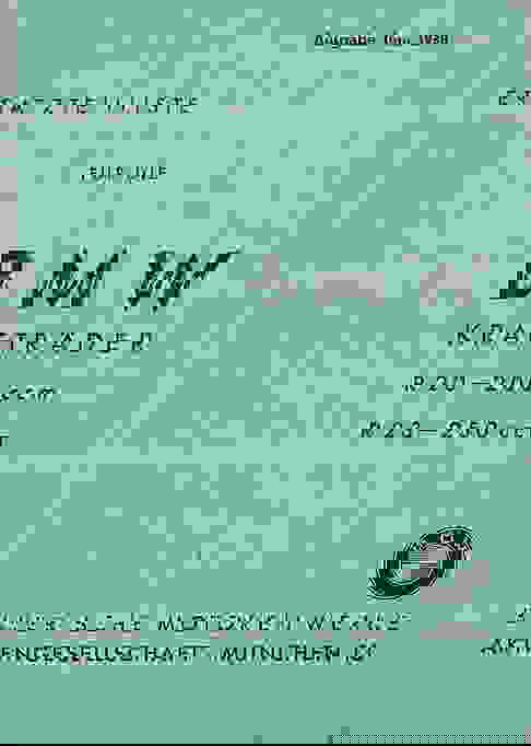 Bmw 1938, List Of Replacement Parts With Picture Plates For The Bmw ...