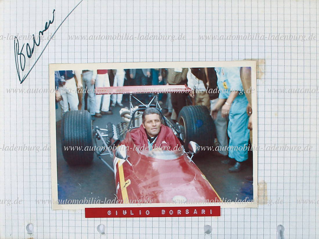 Ferrari Original Color Photograph Of Ferrari Chief Mechanic Giulio ...