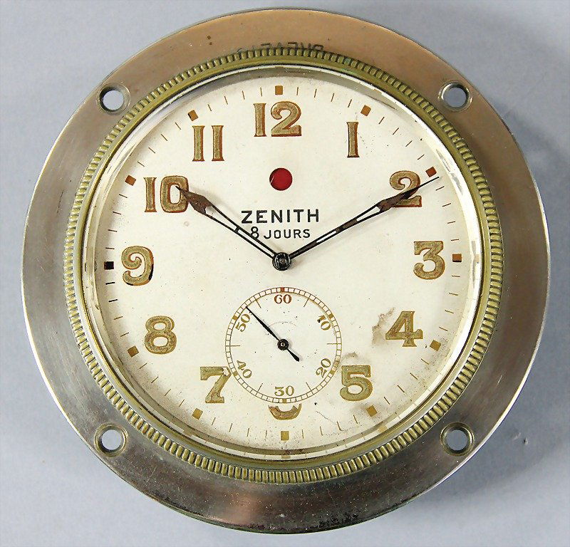 ZENITH, car clock with seconds and hour hand, function