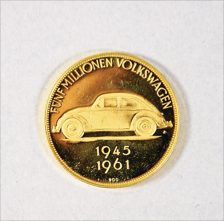 VW, gold coin, 5 million Volkswagen from 1945 to 1961, - Nov 9, 2013 ...