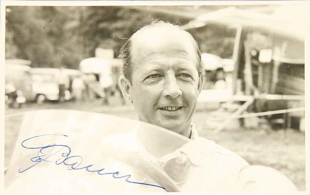 Erwin Bauer, signed photo postcard of the driver from