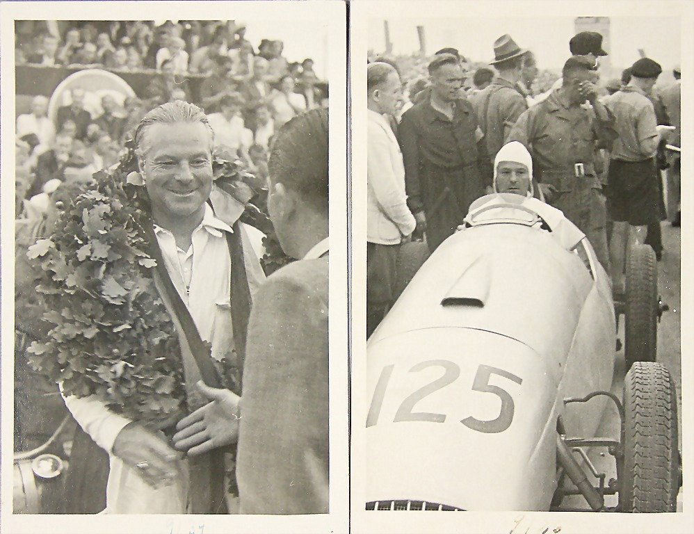 Toni Ulmen, 2 B/w Photos Toni Ulmen Sachsenring 1951,