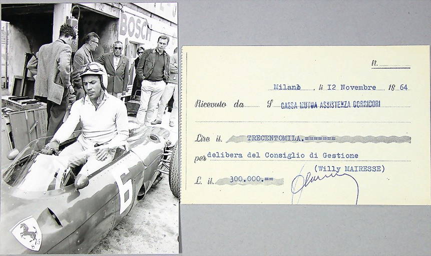 Ferrari, Willy Mairesse, Signed Voucher For Receipt