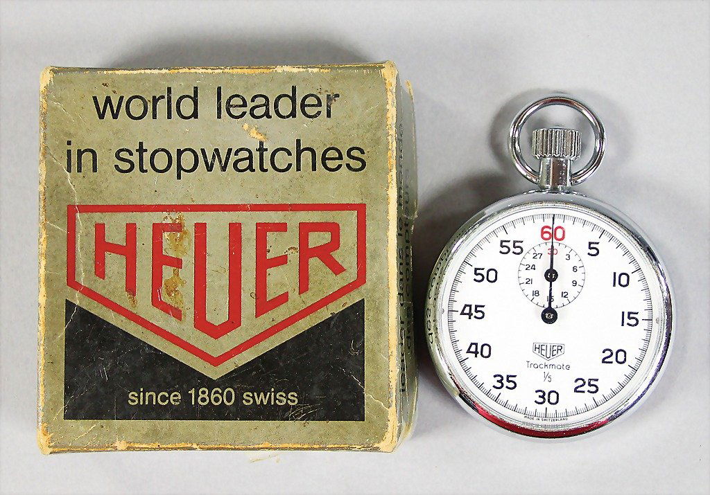 HEUER stopwatch Trackmate 1/5 in original box German