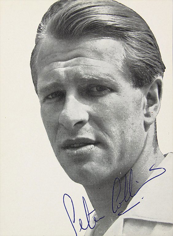 PETER COLLINS original autographed B/W photo Peter