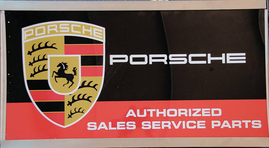 Porsche Dealer Sign "porsche Authorized Sales Service