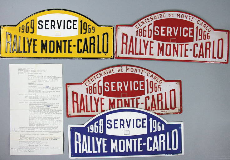 BMW/RALLY MONTE CARLO mixed lot of 4 service signs, 2 x - May 20, 2016 ...