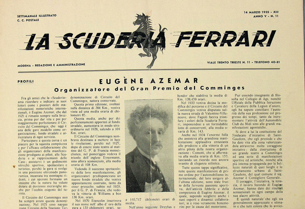 FERRARI newspaper "La Scuderia Ferrari" Anno V-N.11,