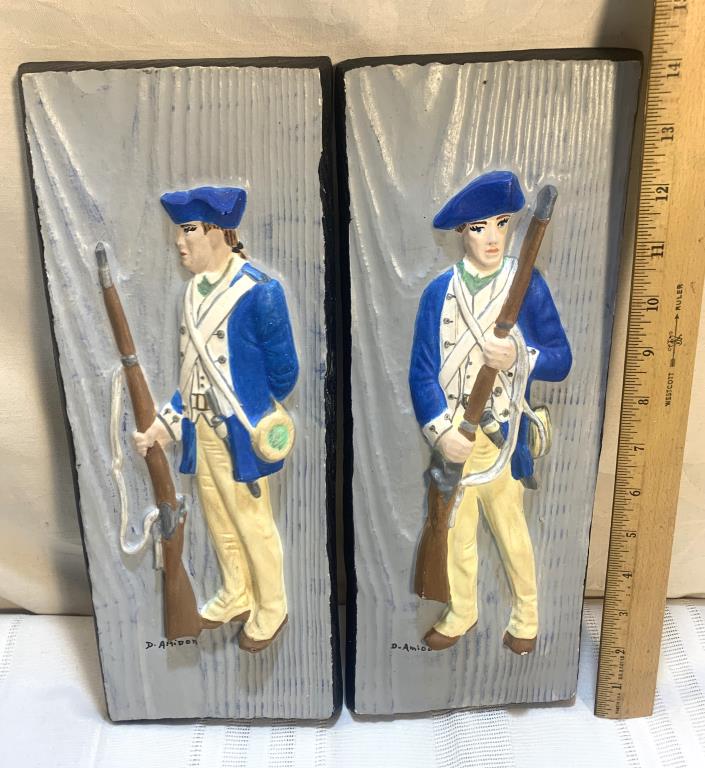 Chalkware Soldier Plaques