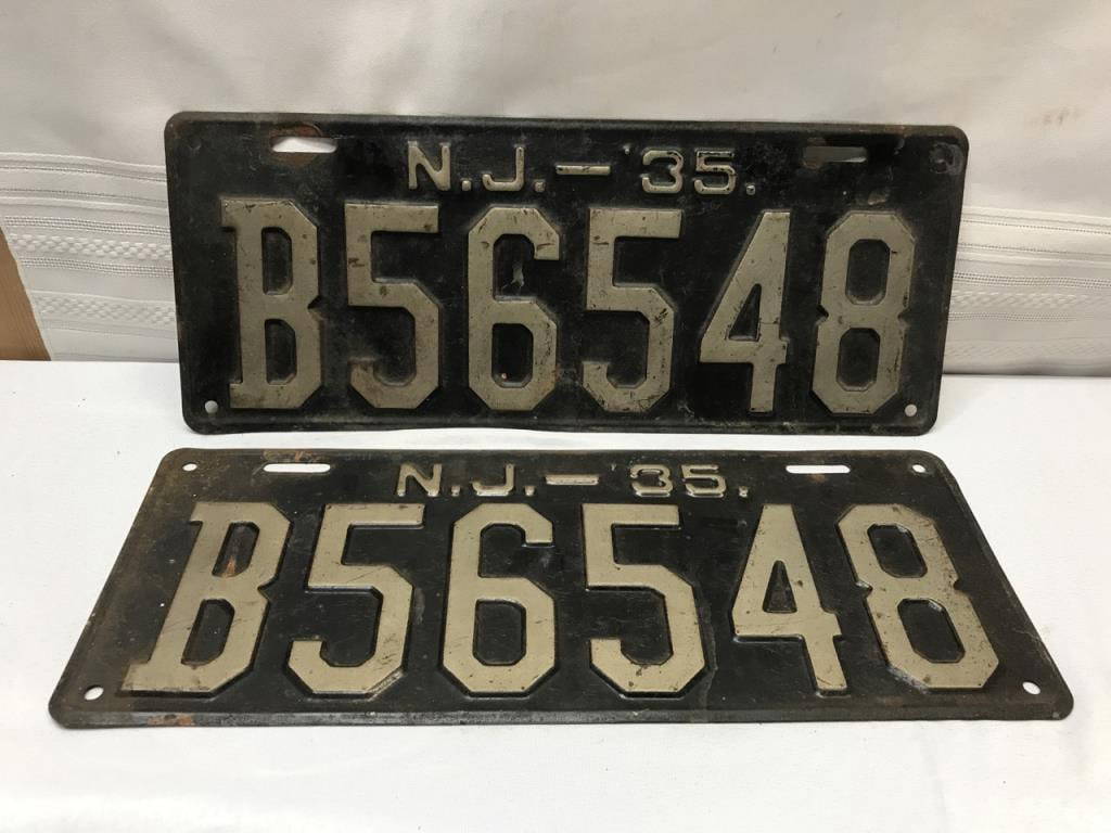 Antique Nj License Plates Auction