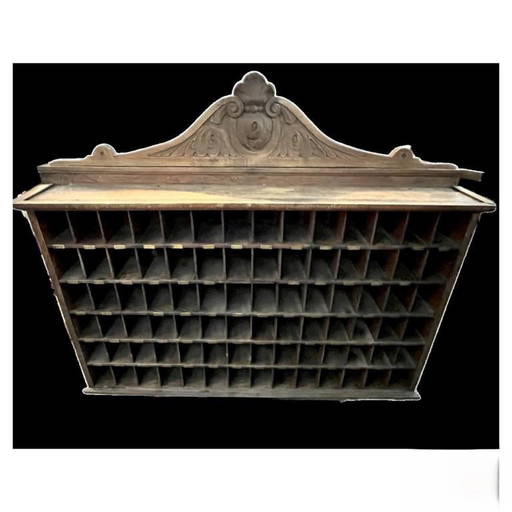 Antique Industrial Post Office Cabinet