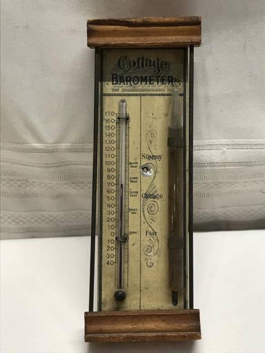 1920’s Cottage Barometer Thermometer