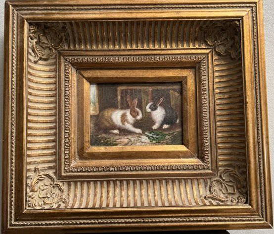 American Or Continental School (early 20th Century,) Two Rabbits