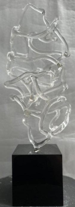 Guyol (canadian, B. 1935) Glass Sculpture Signed At The Base 17" Tall ...