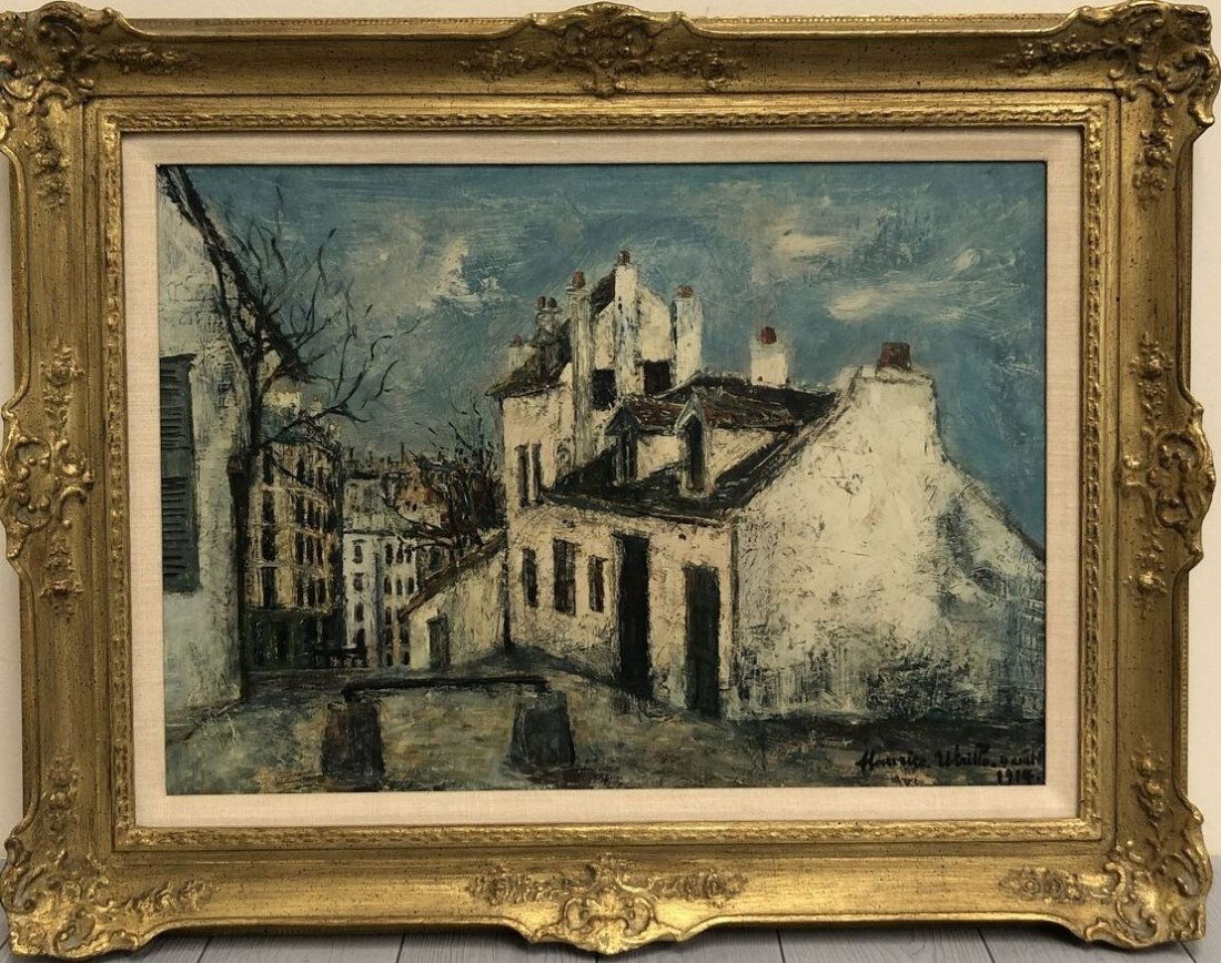 Maurice Utrillo, ,"montmartre La Maison De Mimi Pinson" Signed , On ...