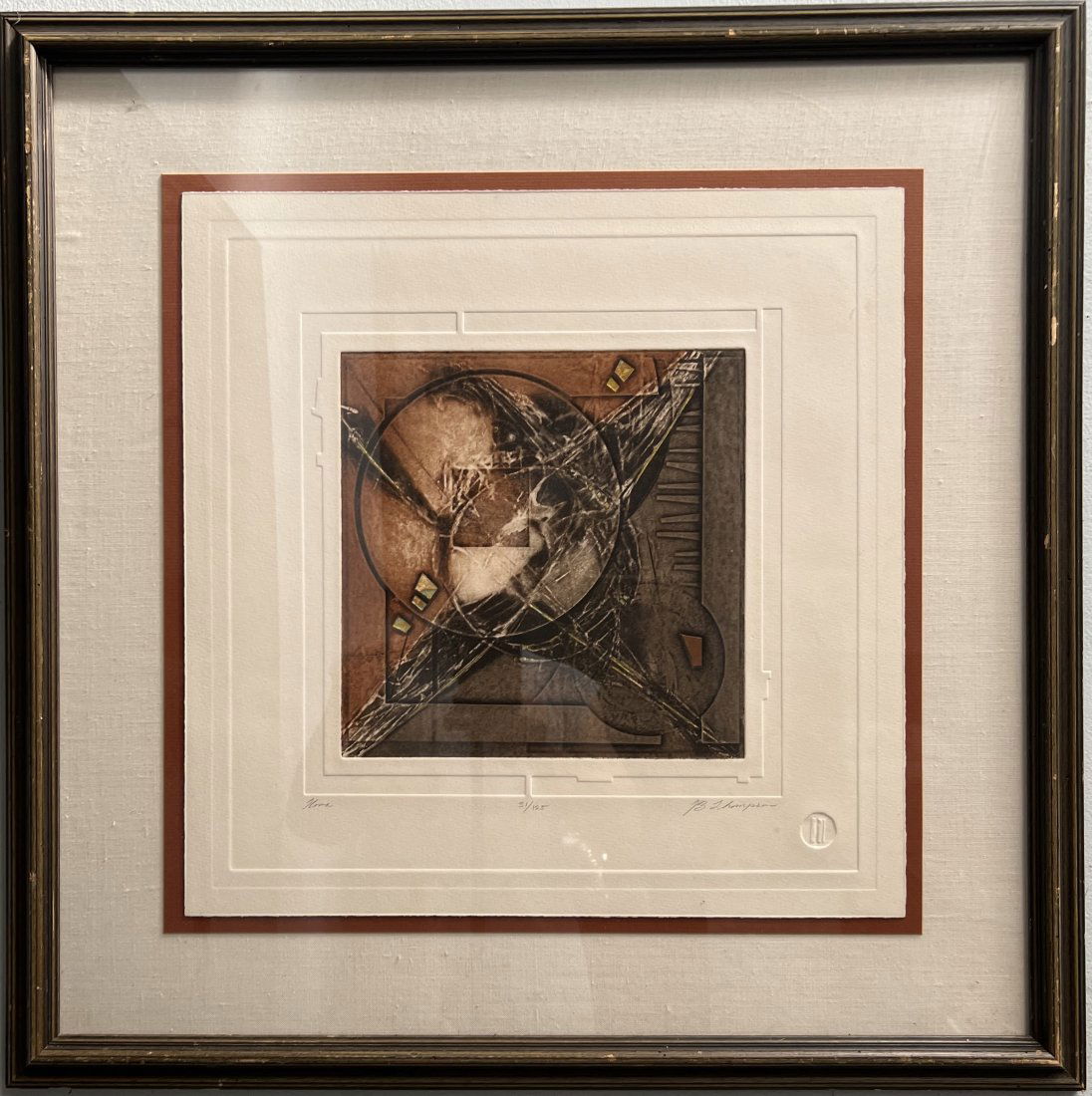 Original J.b. Thompson Aquatint Intaglio Mixed Media Etching On Paper ...