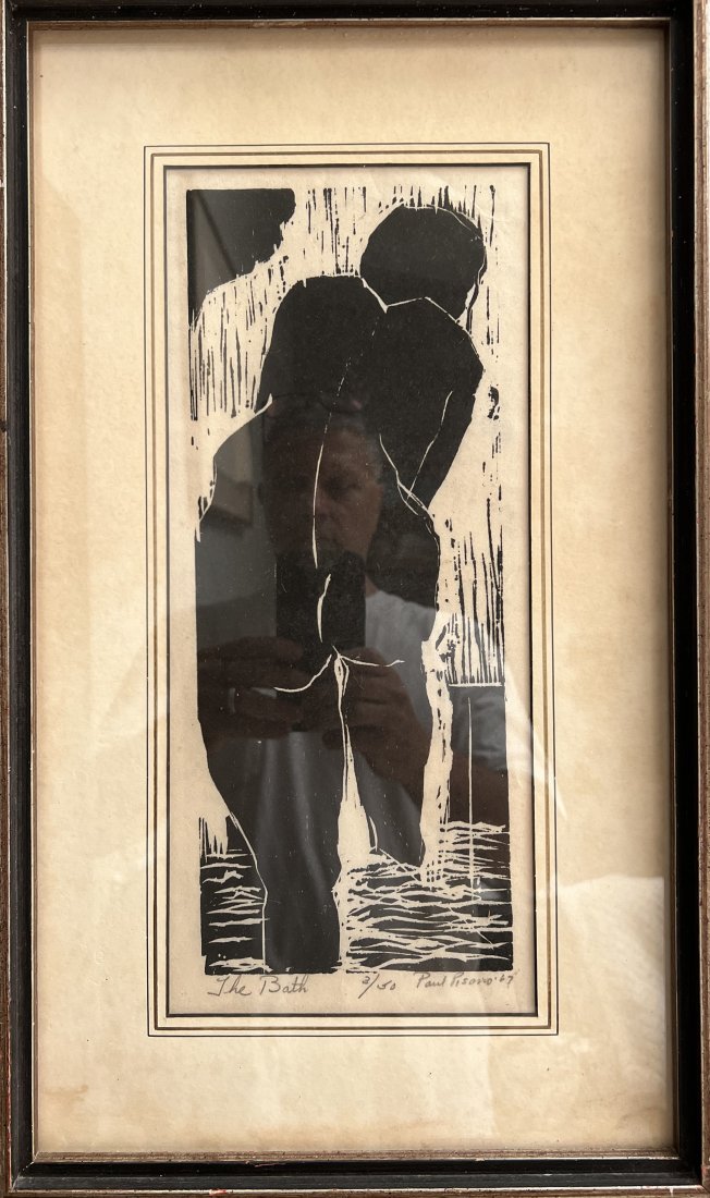 Paul Pisano Woodcut Print "the Bath" Hand Signed, Numbered And Dated ...