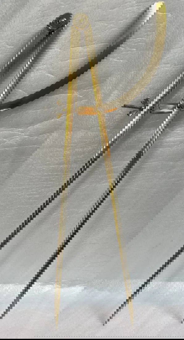 Large Pair Of Wing-dividers , English Late 19th C. Brass Auction