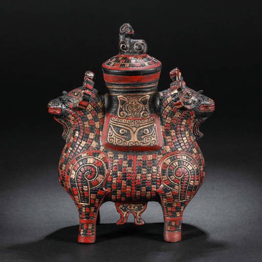 Chinese Han Dynasty Bronze Tire Lacquer Statue