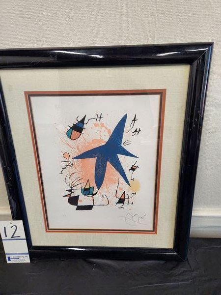 Joan Miro Etoile Bleu (blue Star) Lithograph In Colors