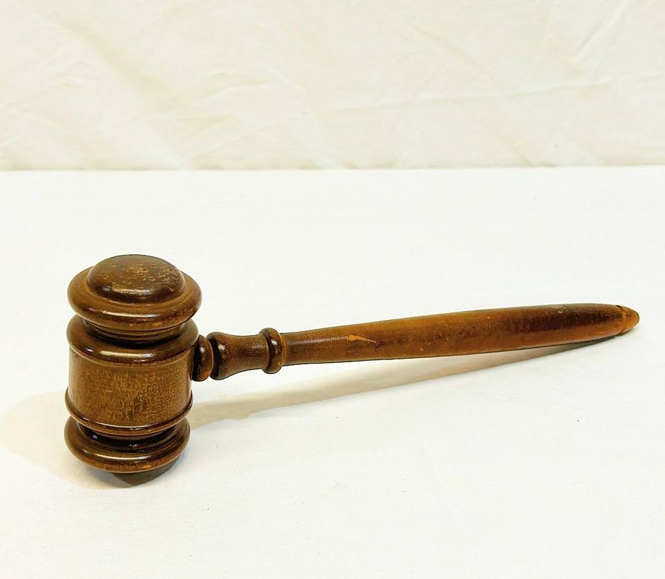 Vintage Wooden Carved Gavel. Auction