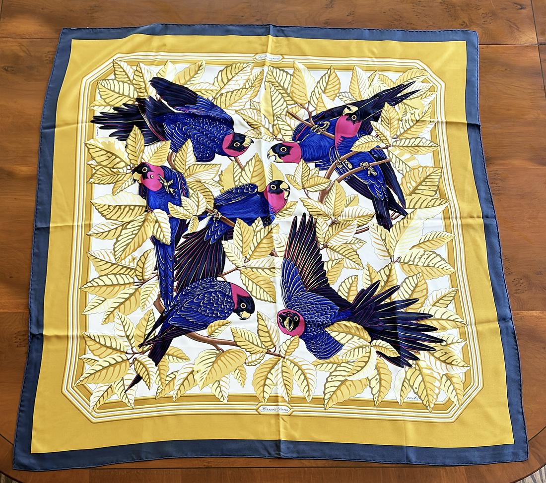 Heres Scarf - "parrots" Auction