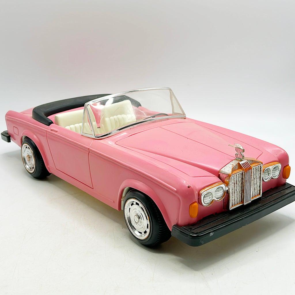 Vintage 1980s Barbie Pink Rolls Royce Convertible Doll Car