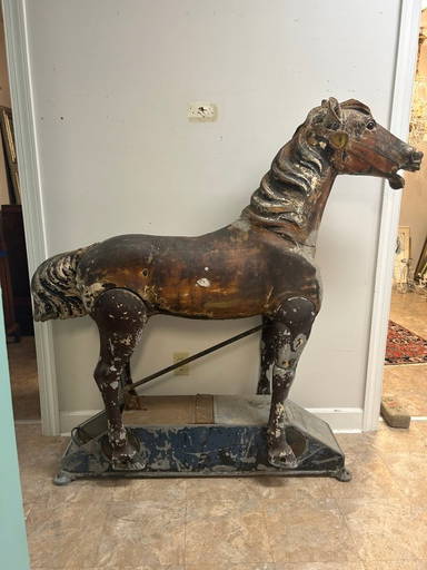 Antique Mechanical Wooden Horse