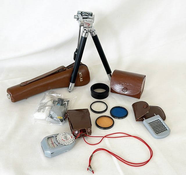 Large Vintage Camera Accessories Lot Set. Auction