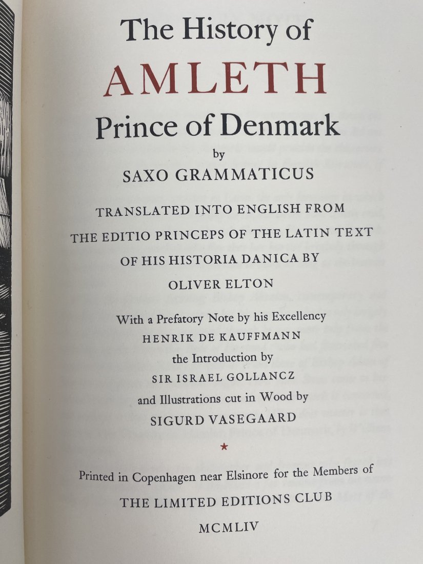 LEC. GRAMMATICUS. "AMLETH PRINCE OF DENMARK" 1964 - Dec 06, 2022 ...