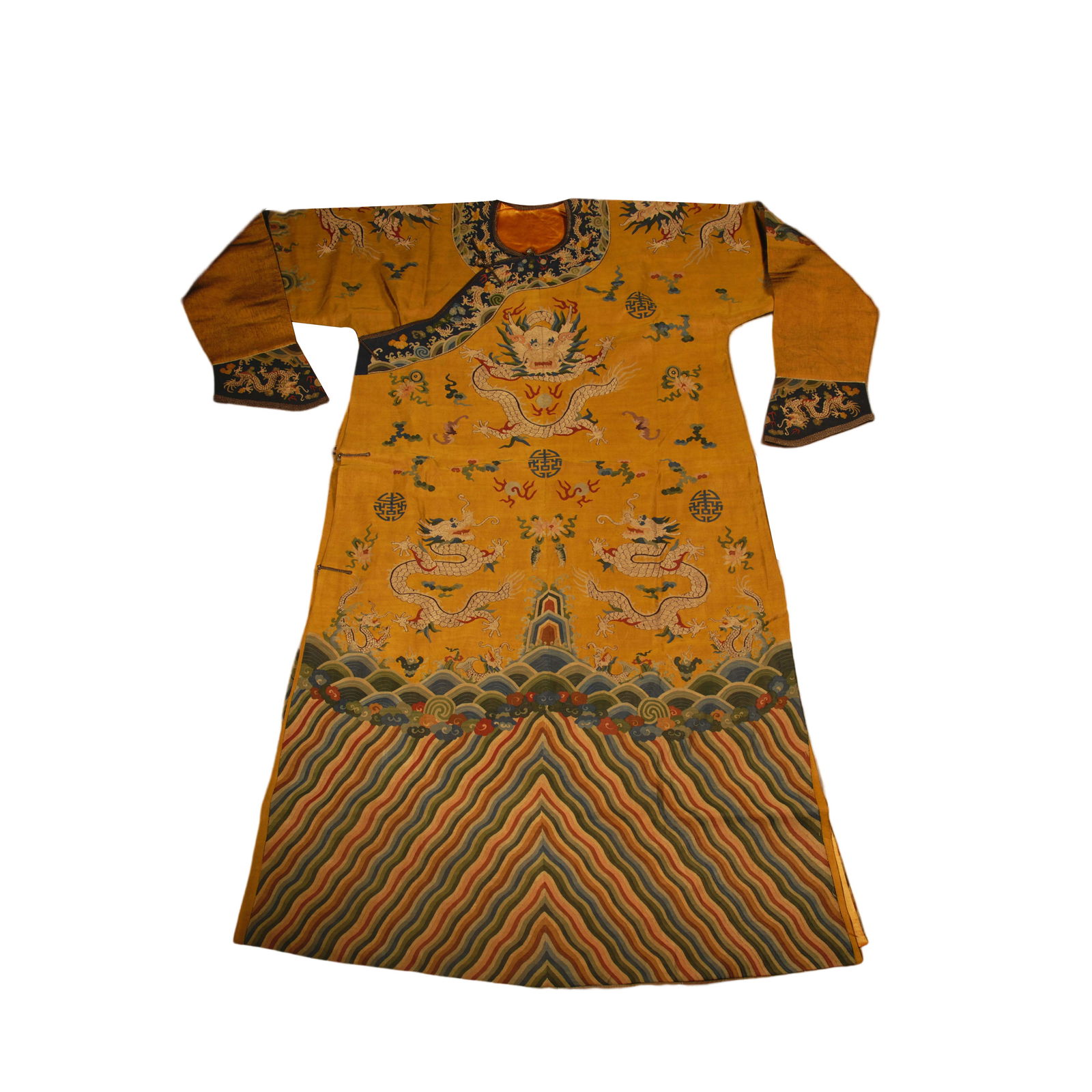 Qing Dynasty Tapestry Dragon Robe