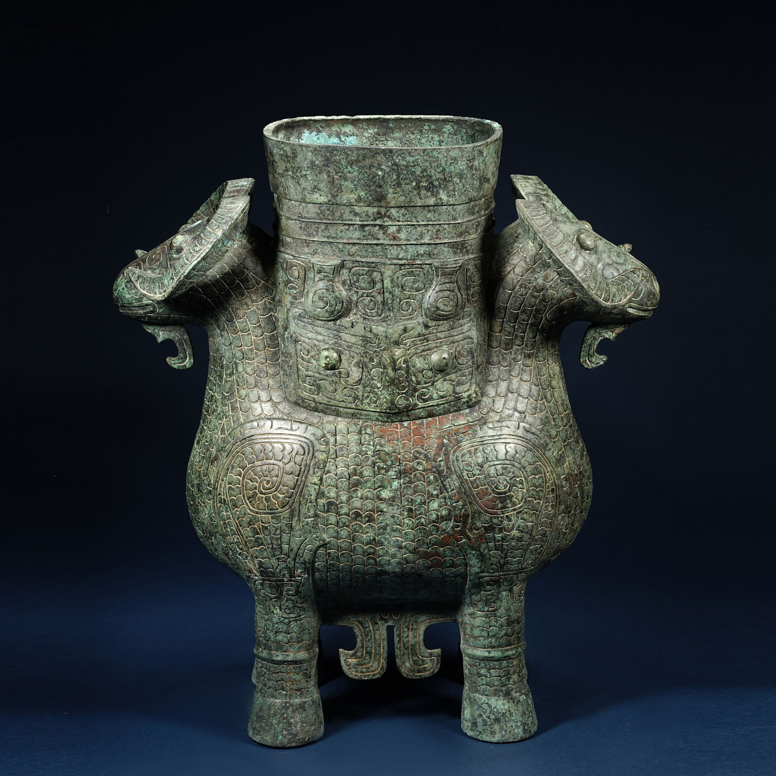 Pre-ming Dynasty Bronze Double Sheep Statue Auction