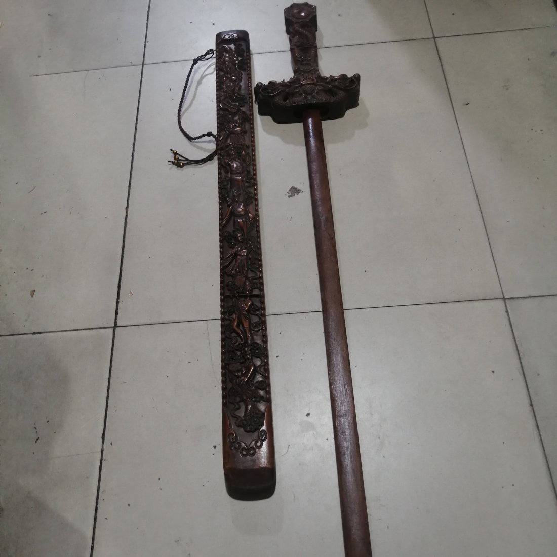 Peach Wood "eight Immortals" Sword Ornament