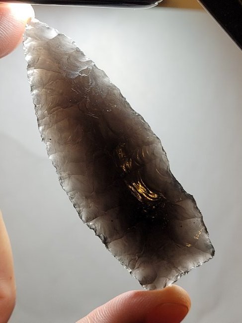 Authentic Arrowhead Artifact Obsidian Paleo Lance Oregon Early 1900's