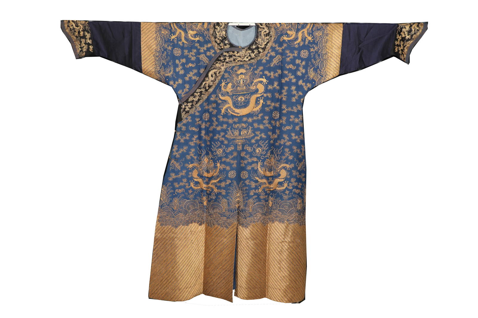 Blue Flat Gold Dragon Robe Auction