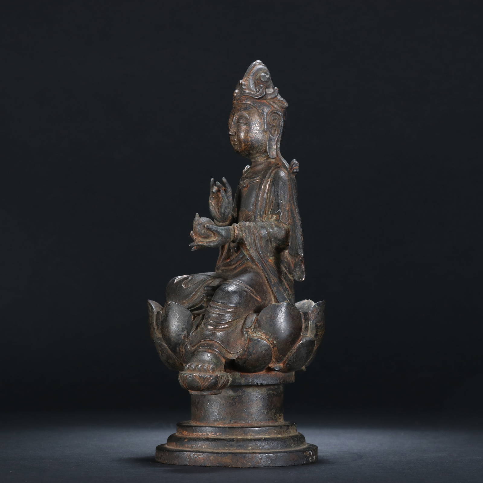 Tenth Century Pala Alloy Bronze Seated Statue Auction