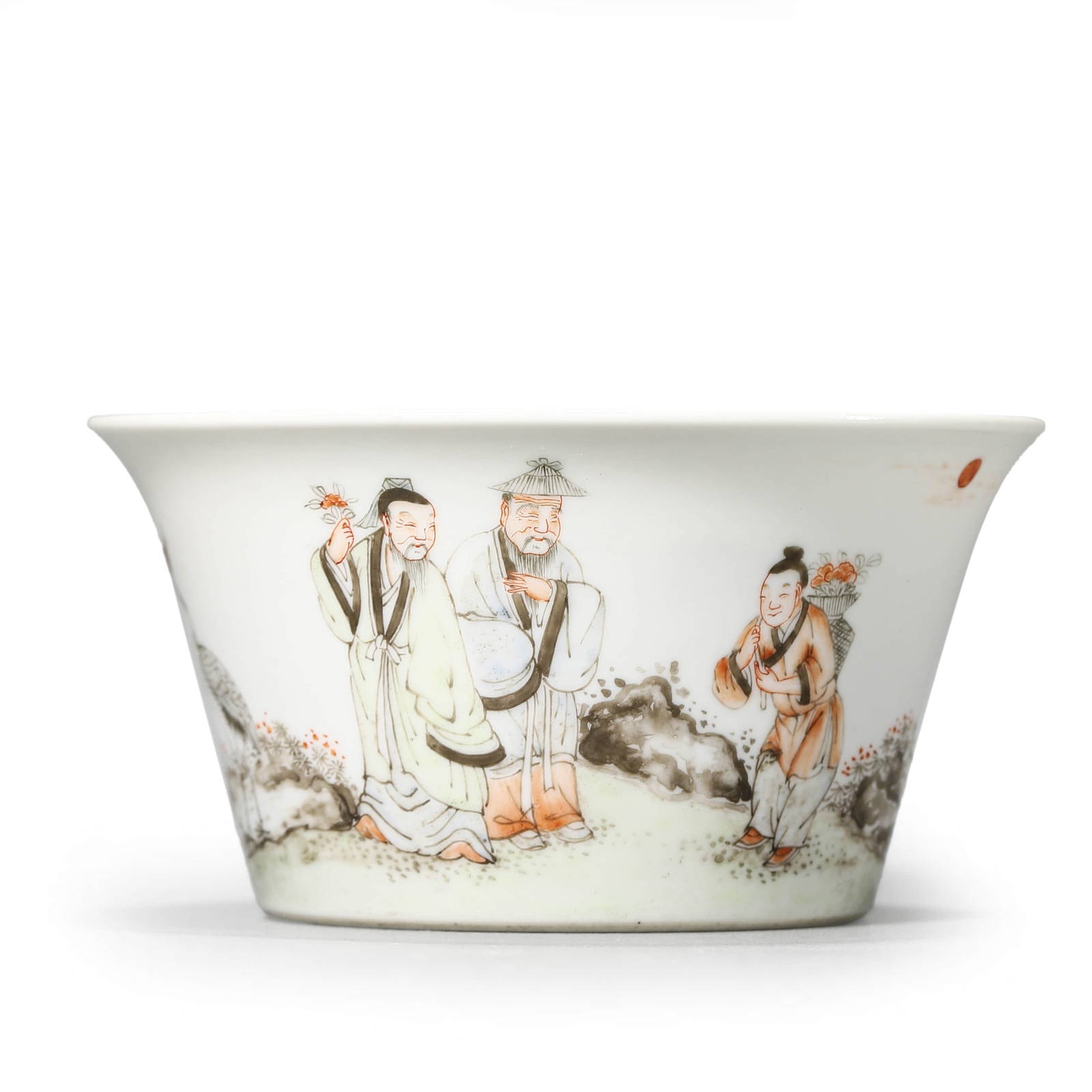 A Chinese Ming Chenghua Period Five-color Person With Horse Hoof Cup ...