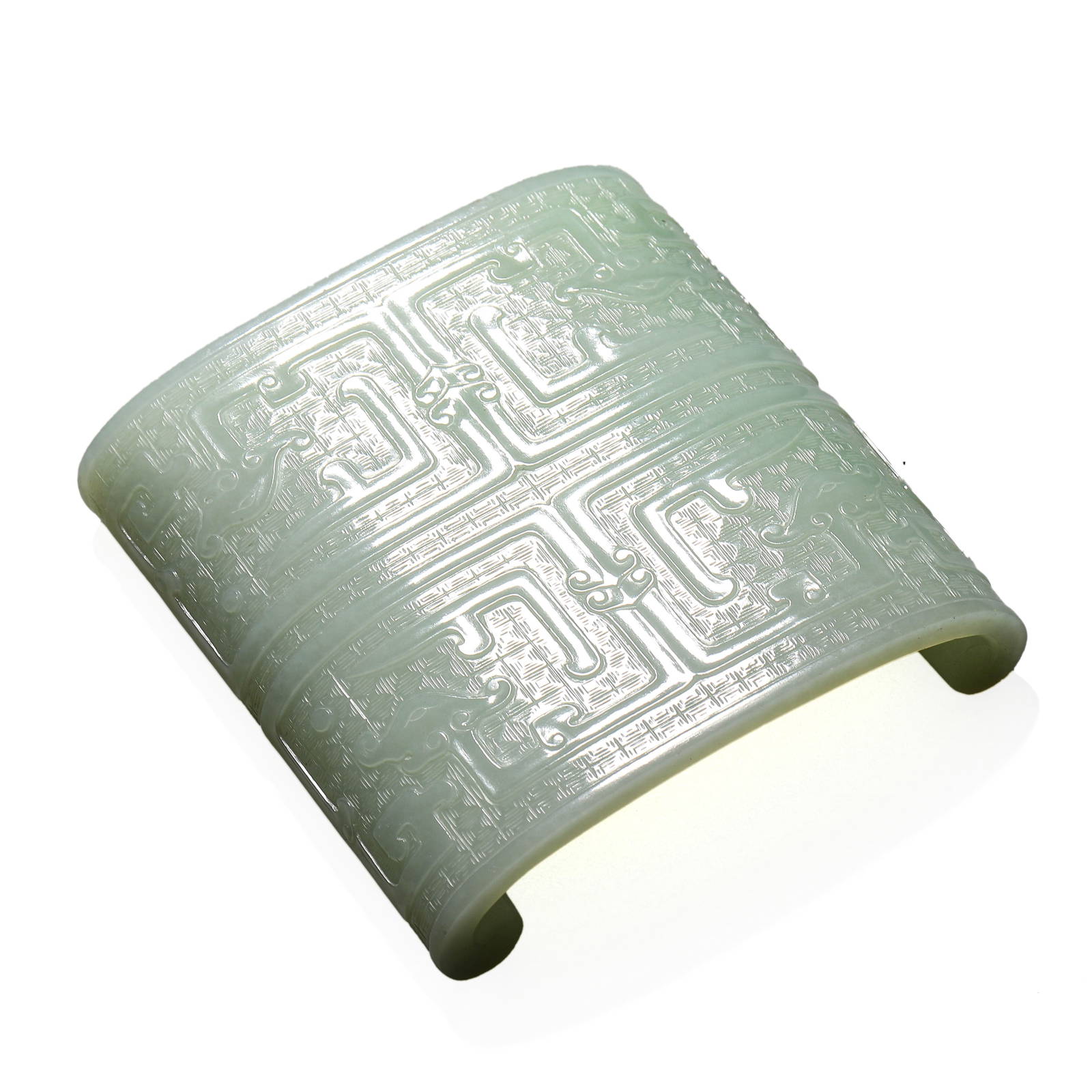 A Chinese White Jade Brace Support With Phoenix Motif - Jun 19, 2025 ...