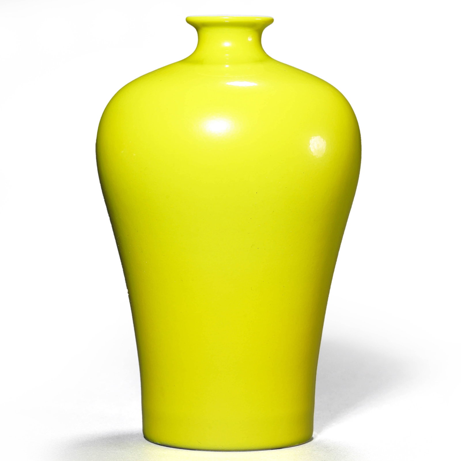 A Chinese Imperial Yellow-glazed Meiping, Inscribed "yongzheng Ninth ...
