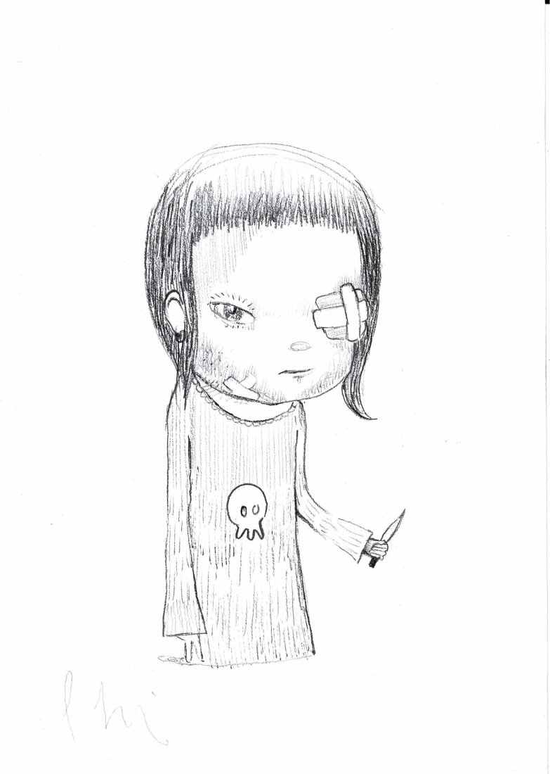 Yoshimoto Nara drawing NO RESERVE (#0020) on Dec 18, 2022 | Perscript ...