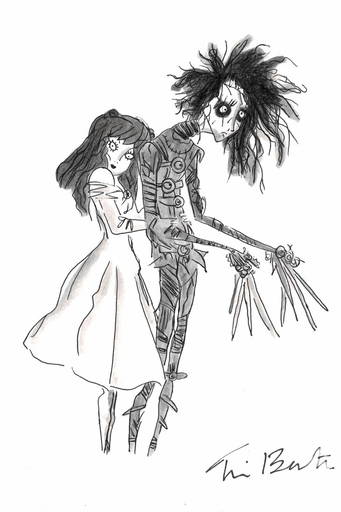 Tim Burton drawing Edward Scissorhands NO RESERVE - Dec 18, 2022 ...