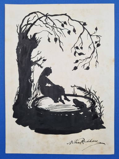 Arthur Rackham original silhouette of Cinderella (#0024) on Dec 29 ...